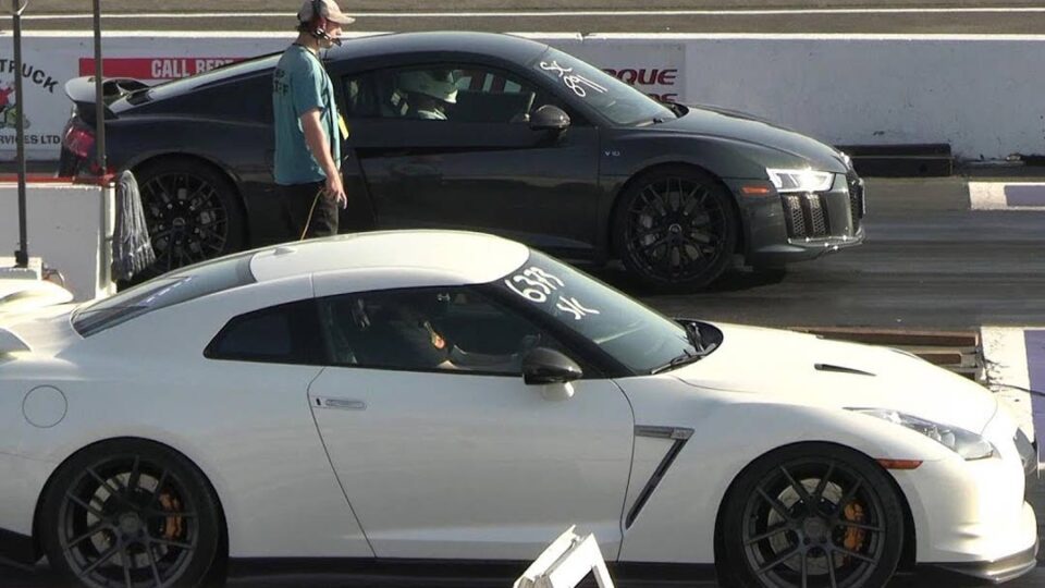 مسابقه ماشین آئودی R8 در مقابل نیسان GTR و تویوتا Supra