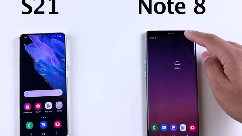 مقایسه و تست سرعت گوشی گلکسی S21 در مقابل گلکسی نوت 8 سامسونگ
